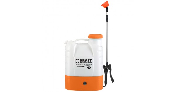 KRAFT : ΨΕΚΑΣΤΗΡΑΣ ΠΛΑΤΗΣ 16LT, 12V/8AH ΡΥΘΜΙΖΟΜΕΝΗΣ ΠΙΕΣΗΣ